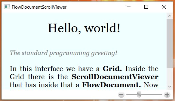 FlowDocumentScrollViewerZoom - BeginCodingNow.com