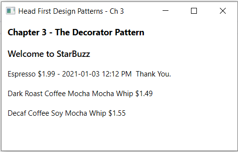 Decorator Starbuzz Code Begincodingnow