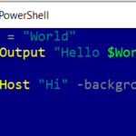 PowerShell Hello World - BeginCodingNow.com