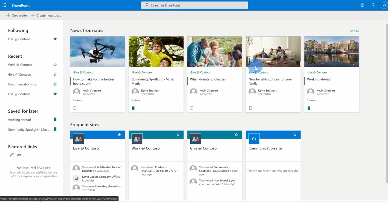 SharePointStartPageKevinSvideo - BeginCodingNow.com